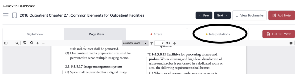 Bulletin #23 - Facility Guidelines Institute